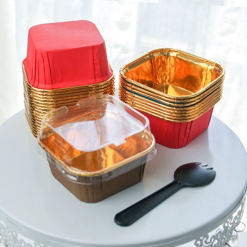 Hộp Cupcake Vuông Kèm Nắp ( Set 50c) | Shopee Việt Nam