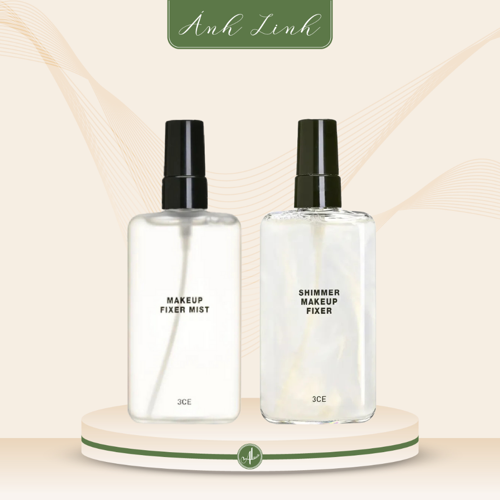 Xịt Khóa Lớp Trang Điểm Lâu Trôi 3CE Makeup Fixer Mist, Shimmer Makeup Fixer | Shopee Việt Nam