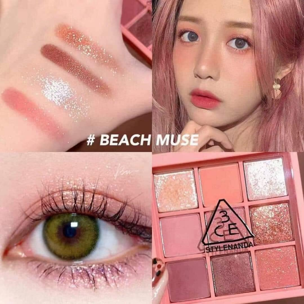 Bảng Phấn Mắt 9 Ô 3CE Multi Eye Color Palette BEACH MUSE | Shopee Việt Nam