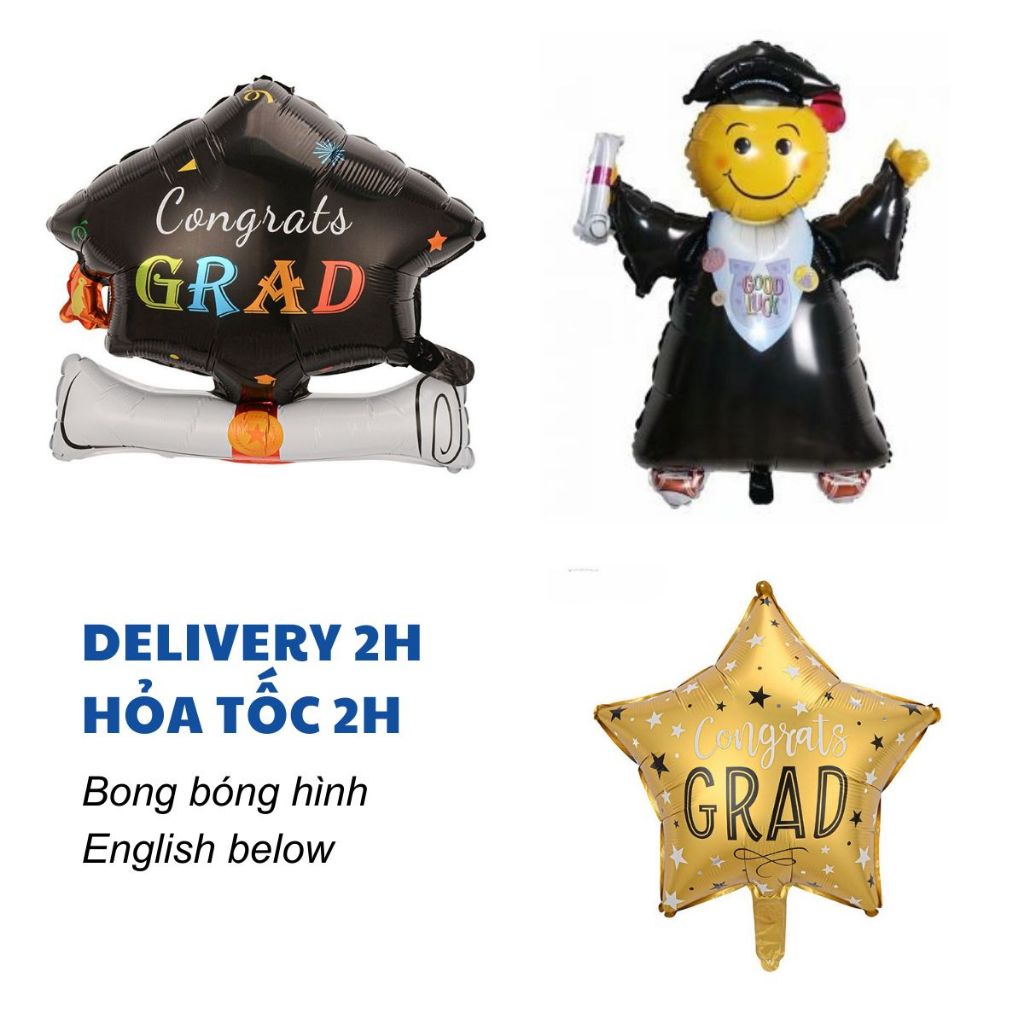 Bóng HìnhTốt Nghiệp Nhiều Mẫu - Graduation Shaped Balloons For ...