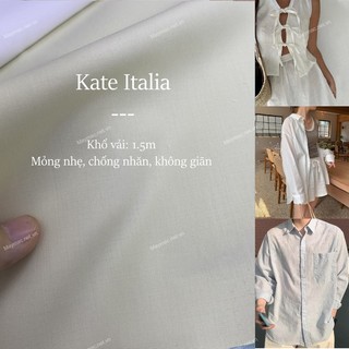 [Vải MM] (422) Vải Sơ Mi Kate Ý Cao Cấp Mịn, Mát, Chống Nhăn May Sơ Mi ...