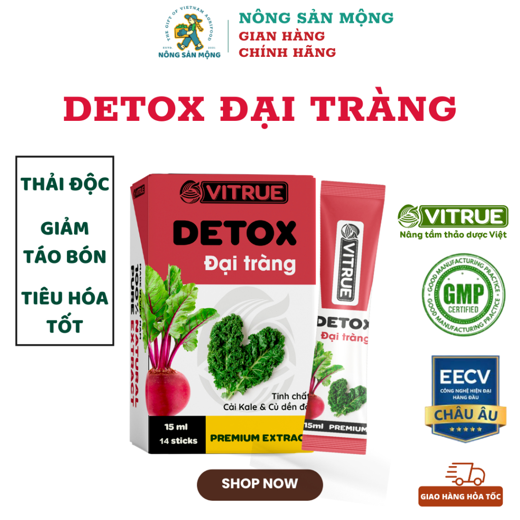 Detox Đại Tràng Vitrue Giảm Táo Bón Nhuận Tràng Đường Ruột Khỏe NÔNG ...