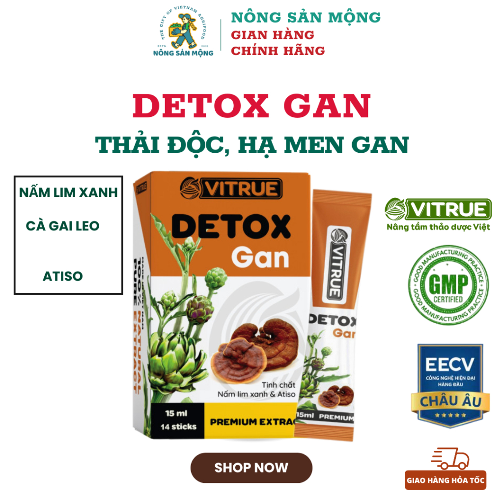 Detox Thải Độc Gan Bổ Gan Hạ Men Gan Vitrue NÔNG SẢN MỘNG ♥ Tăng Phục ...