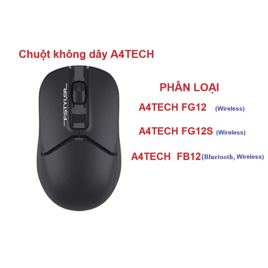 Chuột không dây ( FG12 , FG12S , FB12 ) A4TECH (màu đen) | Shopee Việt Nam
