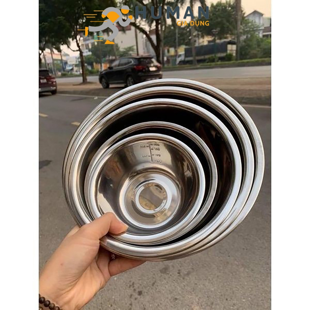 Set 5 thau INOX 304 trộn dày dặn siêu bền | Shopee Việt Nam