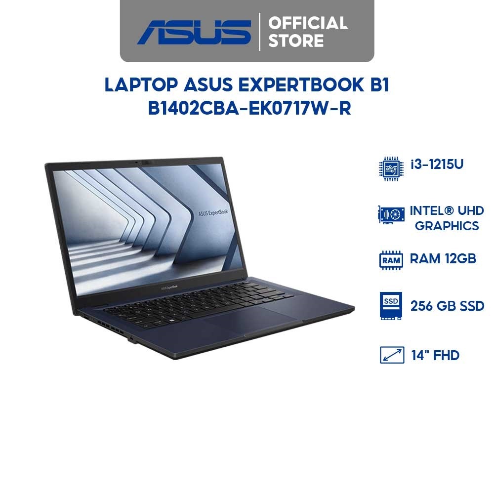 Laptop ASUS ExpertBook B1 B1402CBA-EK0717W-R i3-1215U | 12GB | 256GB ...