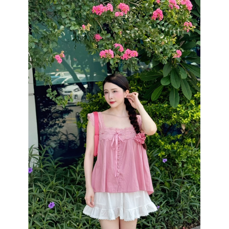 Set chân váy ren khuy dọc | Shopee Việt Nam