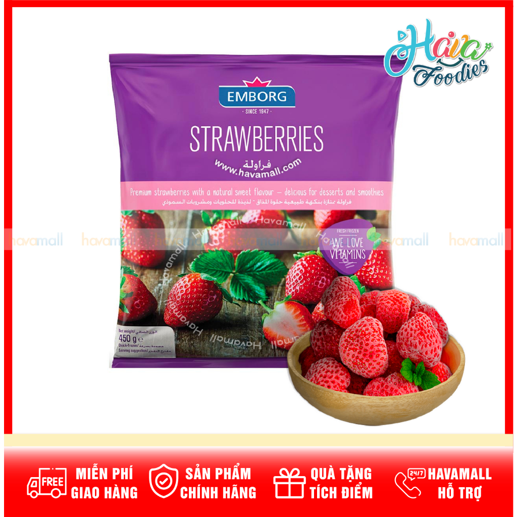 Dâu Tây Đông Lạnh Nguyên Trái – Strawberry Emborg 450g | Shopee Việt Nam