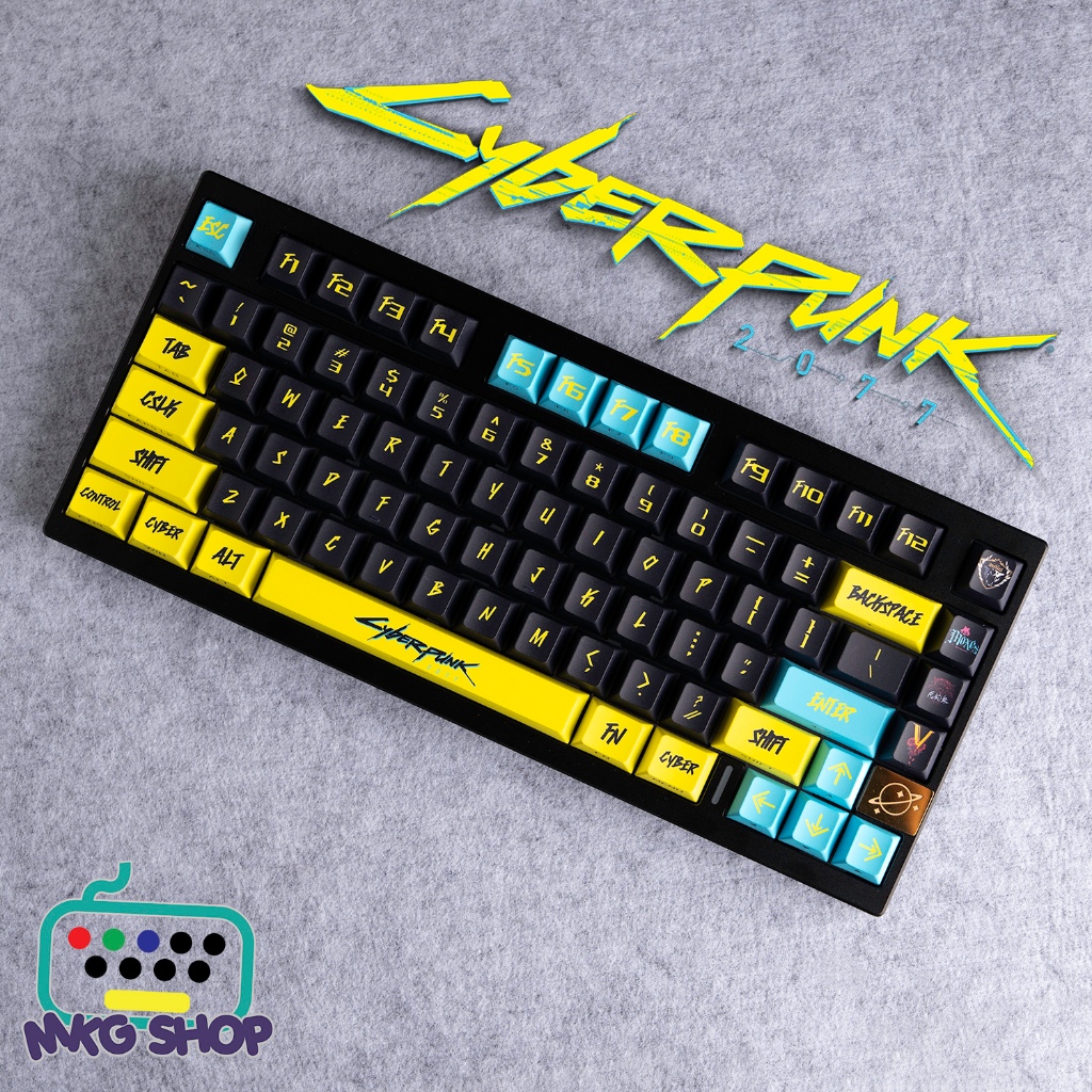 Keycap Cyber Punk 2077 | PBT doubleshot xuyên led | Cherry profile ...