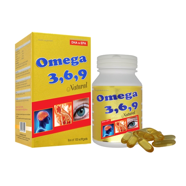 Omega 3, 6, 9 Natural USP giúp tăng cường thị lực,bổ não,tim mạch chai ...