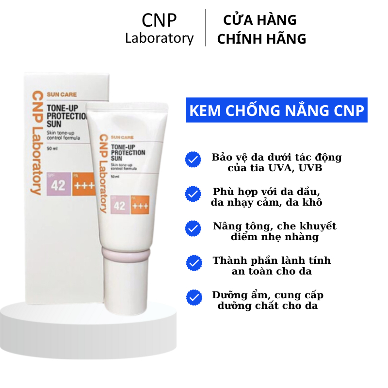 Kem chống nắng nâng tone kiềm dầu CNP Laboratory Tone-Up Protection Sun ...