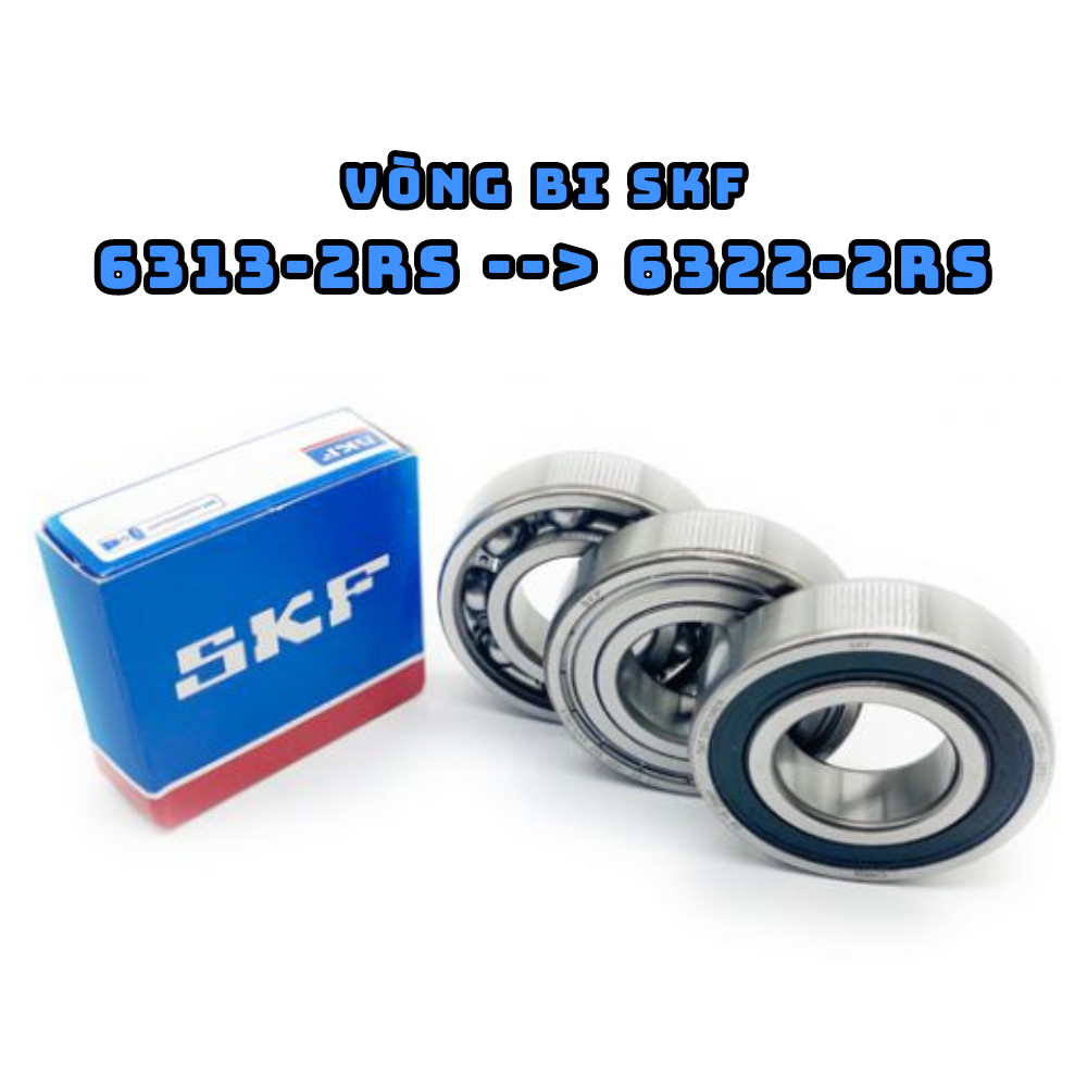Vòng bi rãnh sâu, bạc đạn động cơ, ổ bi SKF 6313, 6314, 6315, 6316, 6317, 6318, 6319, 6320, 6321 ...