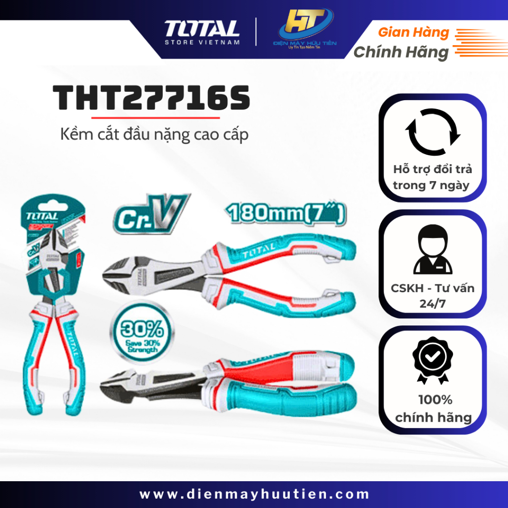 Kềm cắt đầu nặng cao cấp 180mm TOTAL THT27716S | Shopee Việt Nam