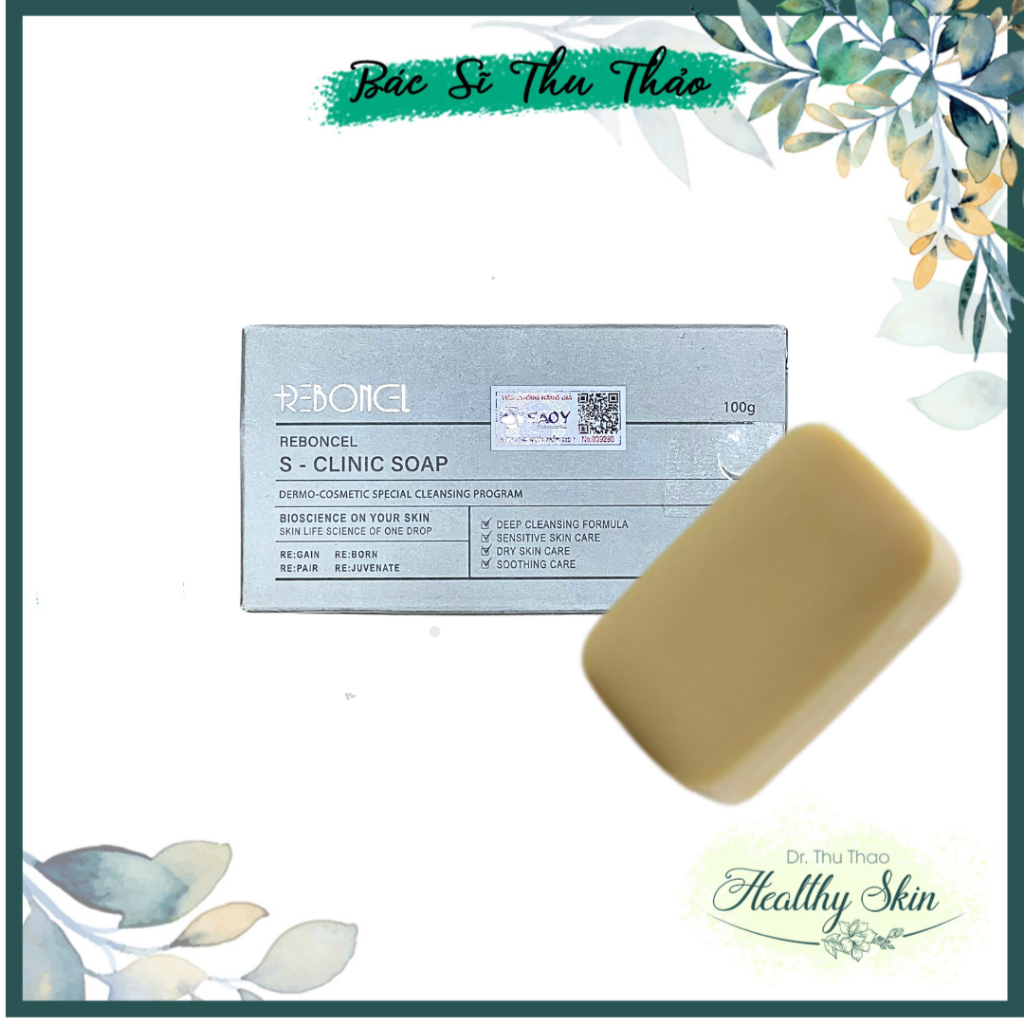 [100g] Xà phòng REBONCEL S-CLINIC SOAP giảm mụn sáng da | Shopee Việt Nam
