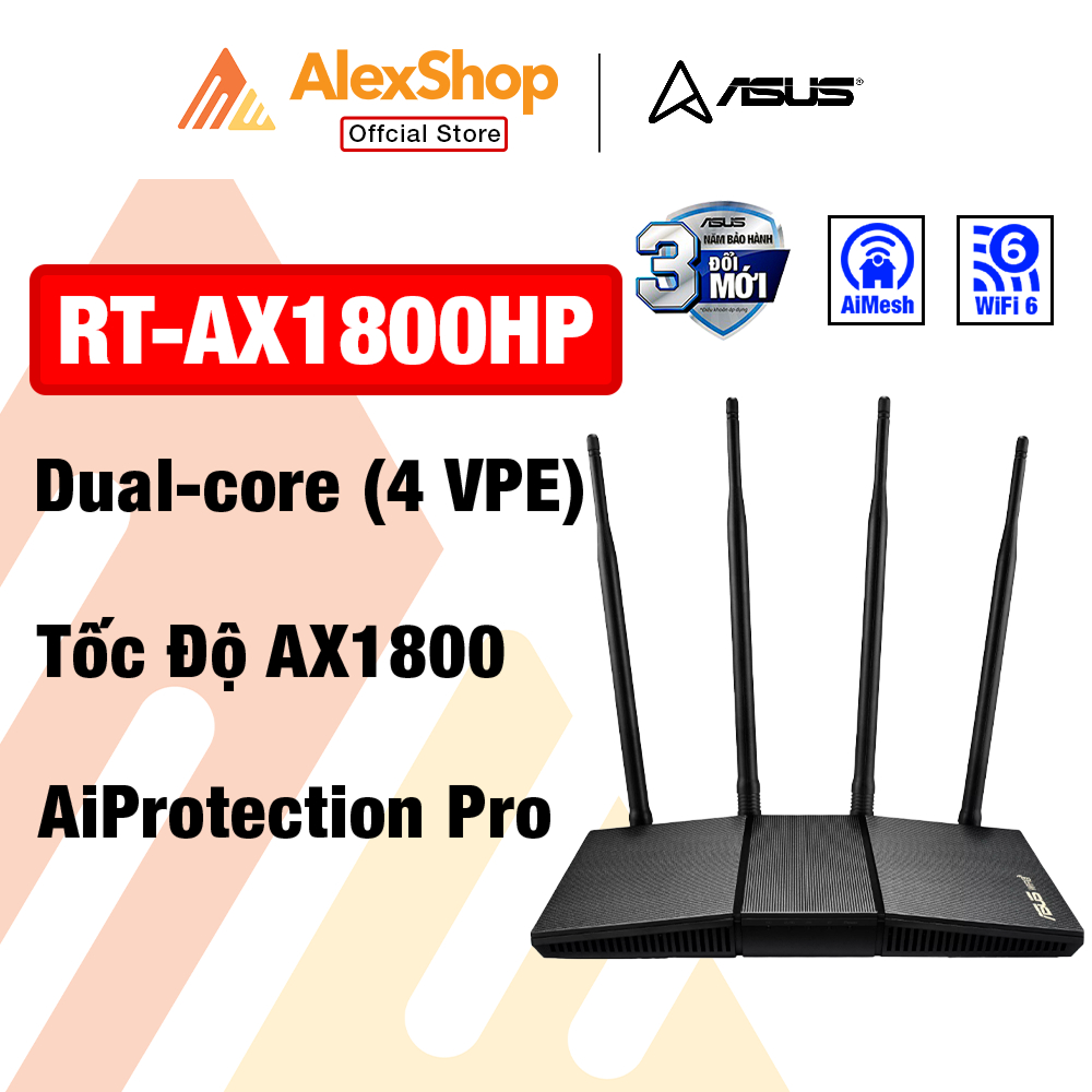 [AX1800] Router Wifi 6 Gaming Asus RT AX1800HP, Tích Hợp Ai Mesh, Chuẩn ...