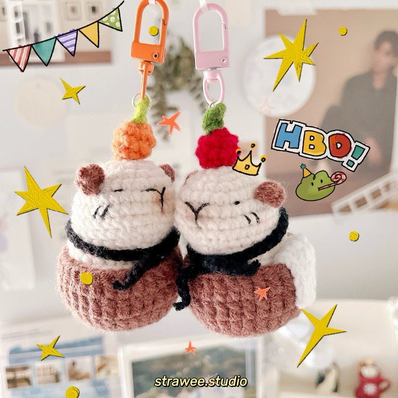 Móc khoá Capybara len handmade | by Strawee studio | Shopee Việt Nam