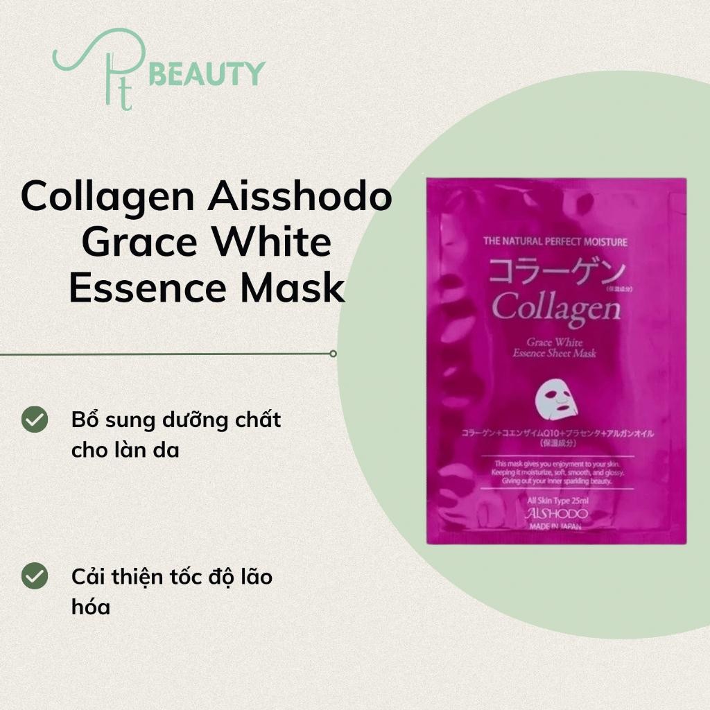 Mặt Nạ Dưỡng Da Collagen Aisshodo Grace White Essence Mask - 1 Miếng ...
