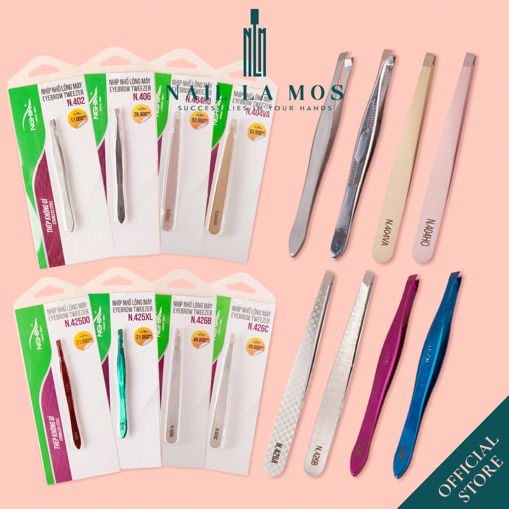 Nhíp nhổ lông mày Kềm Nghĩa N402 N406 N425 N404 N426 chính hãng - Nhíp ...