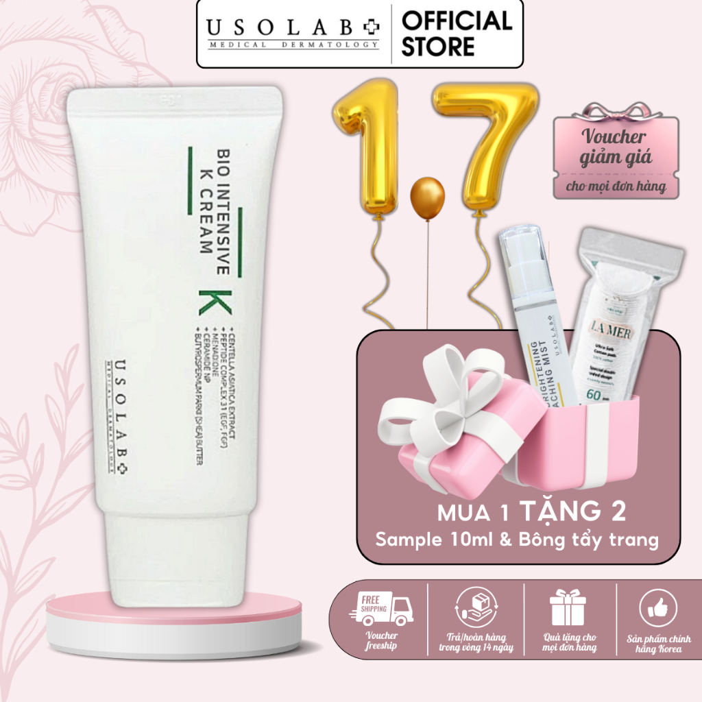 Kem dưỡng Vitamin K Cream Usolab 50ml làm dịu, phục hồi da nhạy cảm và ...