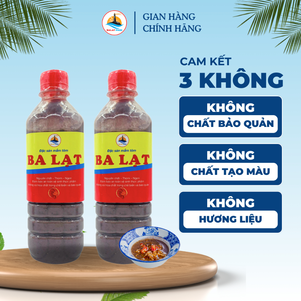 Đặc Sản Mắm Tôm BA LẠT Chai 500ml Thành Phần Hoàn Toàn Tự Nhiên Và Tốt ...