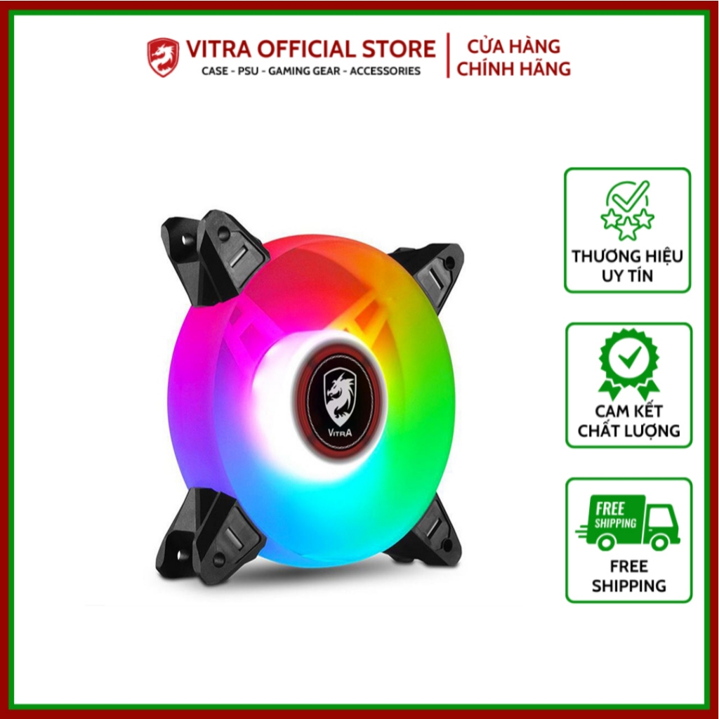 Bộ FAN VITRA LUNA A-RGB AURA SYNC KÈM ĐIỀU KHIỂN | Shopee Việt Nam