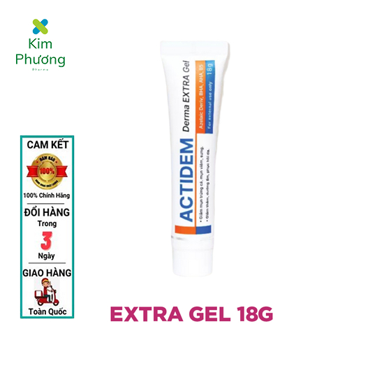 Gel giảm mụn, dưỡng ẩm da Actidem Derma Extra Gel 18gr | Shopee Việt Nam