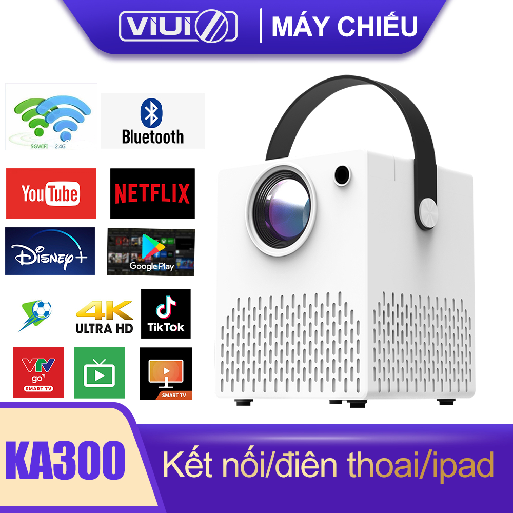 Máy chiếu Mini KA300 Full HD Android Hỗ trợ WiFi2.4G & 5G 4K Bluetooth5 ...