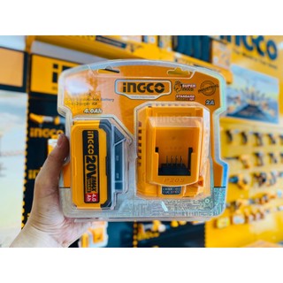 Pin 20v 4.0Ah và sạc INGCO FBCPK1214 | Shopee Việt Nam