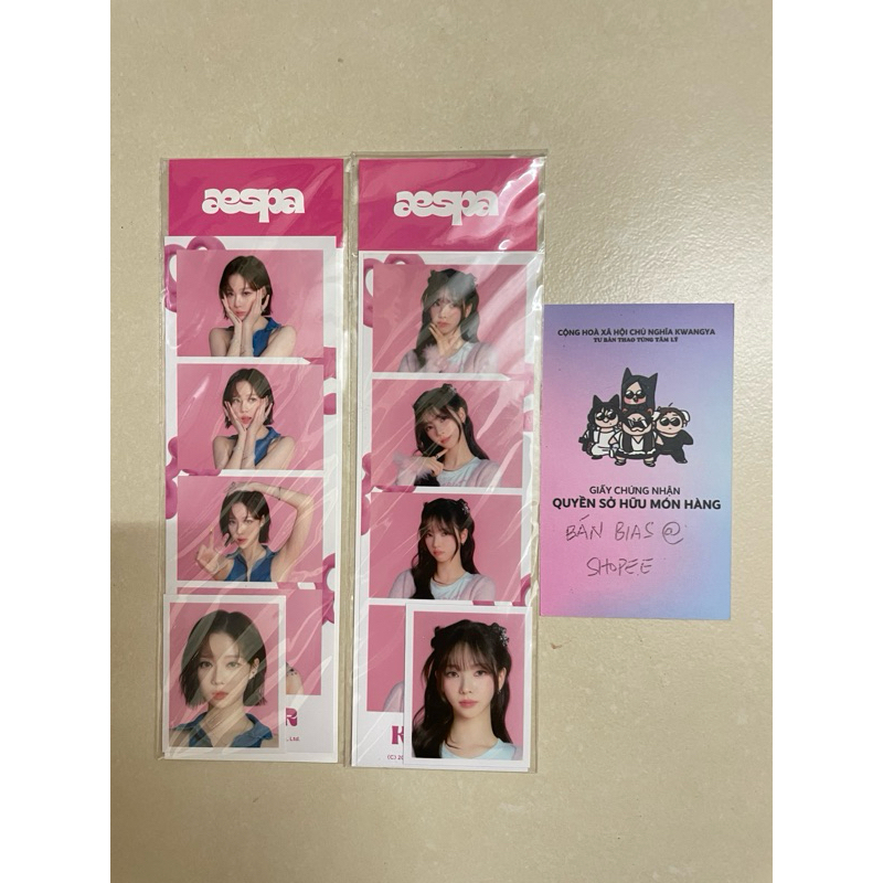aespa Come to MY illusion pop up 4cut ID photo set Karina Winter | Shopee Việt Nam