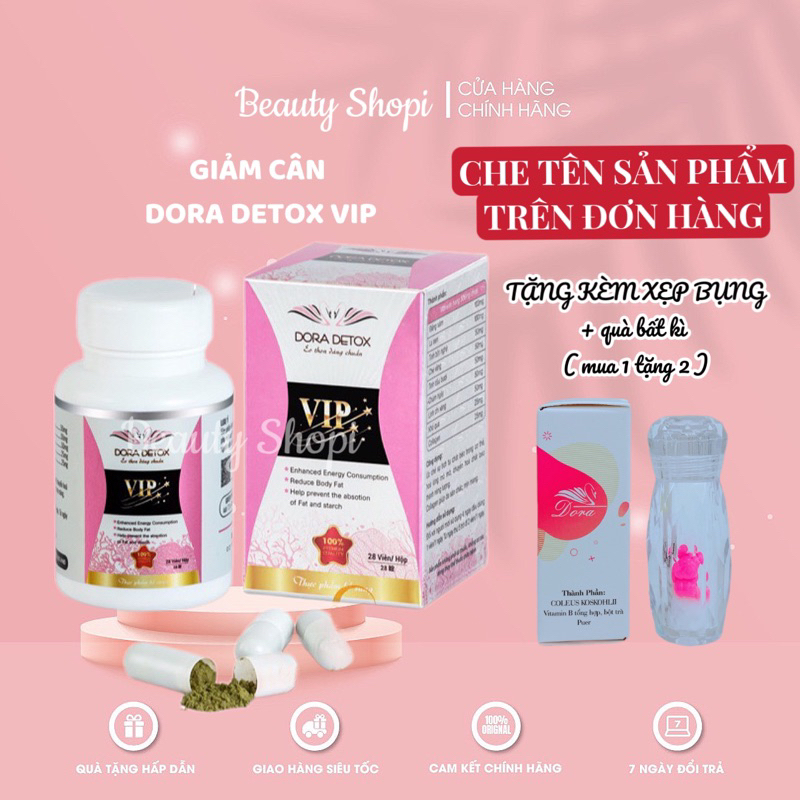 ( Che tên tiếng việt ) - DORA DETOX VIP tặng kèm DORA NIGHT như ảnh [ chính hãng - date mới ...