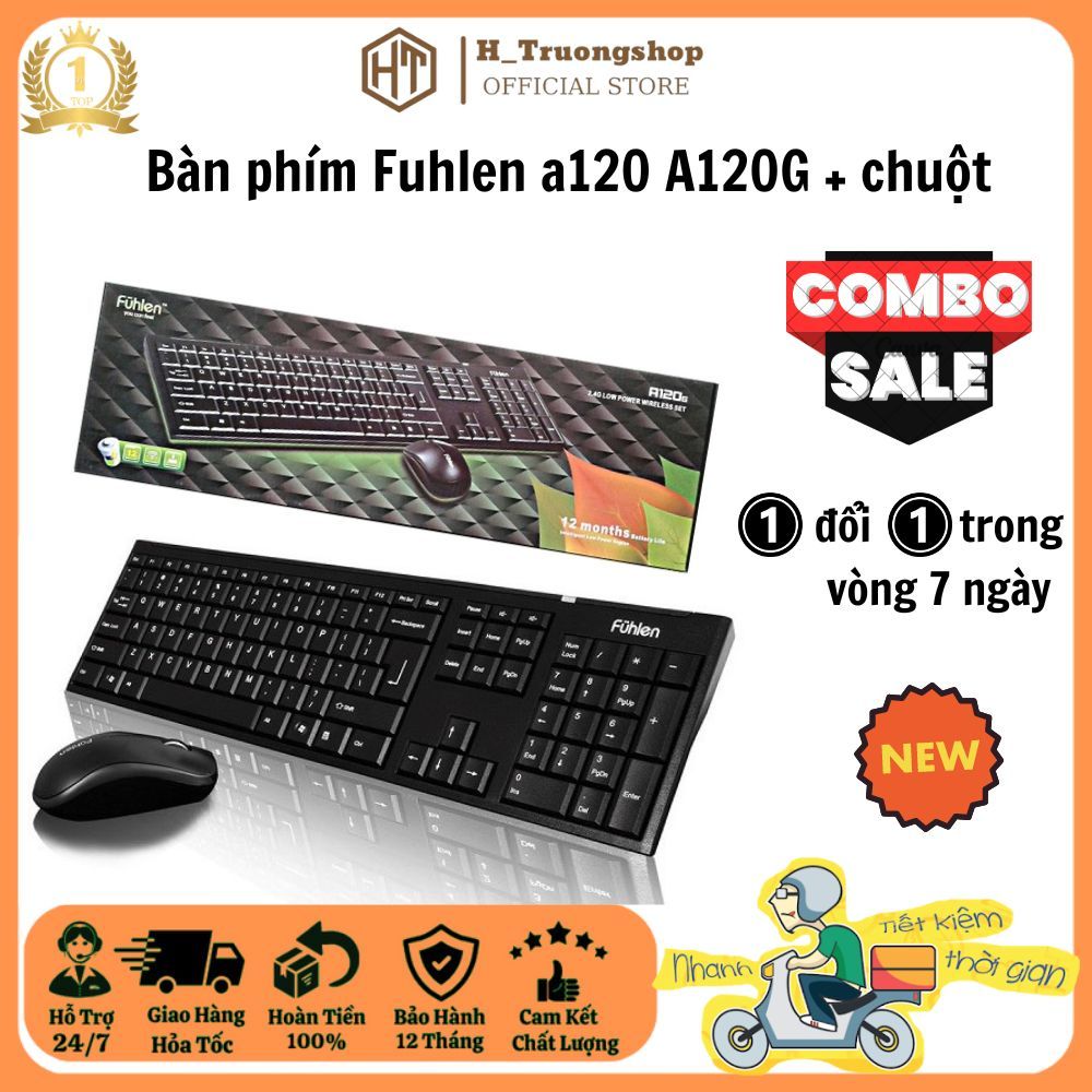 [Combo] Bộ bàn phím và chuột không dây Fuhlen A120 A120G chính hãng ...