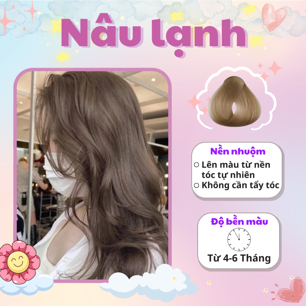 Thuốc Nhuộm Tóc Màu NÂU LẠNH Không Tẩy | Kaiger Colour | Shopee Việt Nam