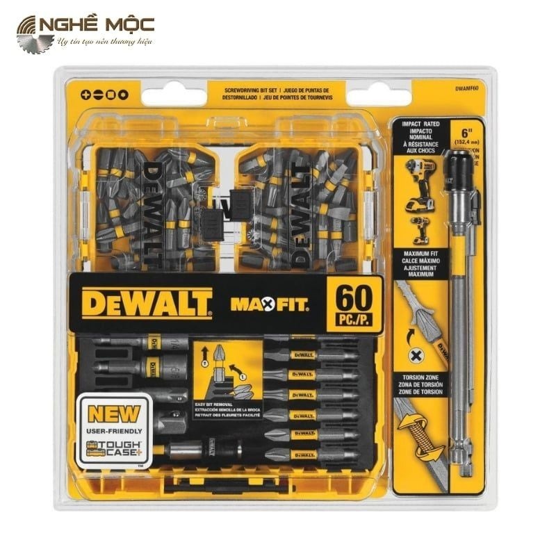 Bộ vít Dewalt 60 chi tiết DWAMF60 chính hãng Nghề Mộc | Shopee Việt Nam