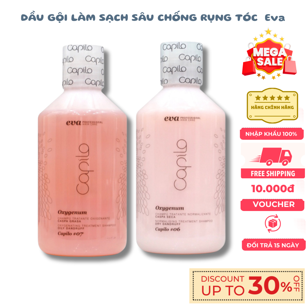 Dầu gội sạch sâu và ngăn gàu, chăm sóc tóc Eva Capilo Oxygenum 300ML | Shopee Việt Nam