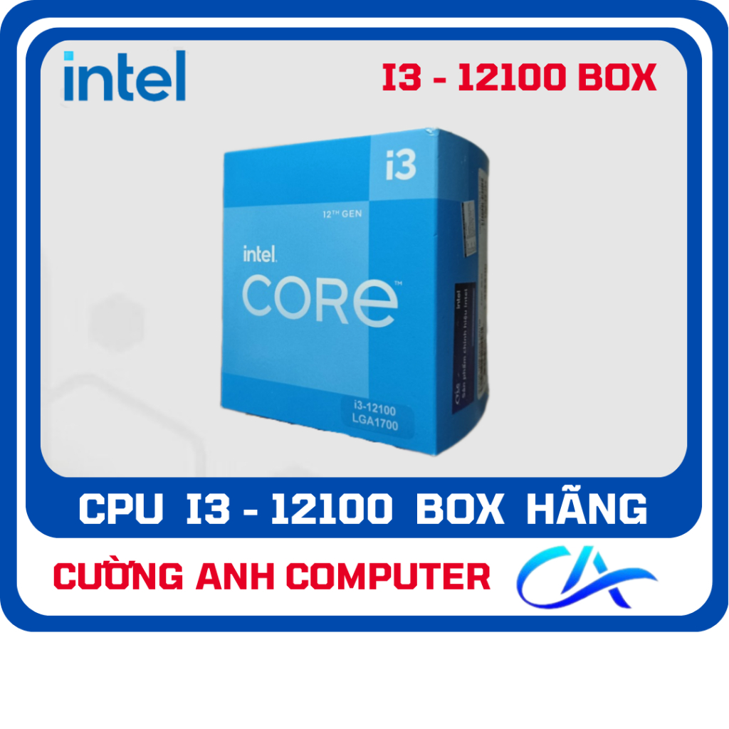 CPU Intel Core I3 12100 Box chính hãng | Shopee Việt Nam
