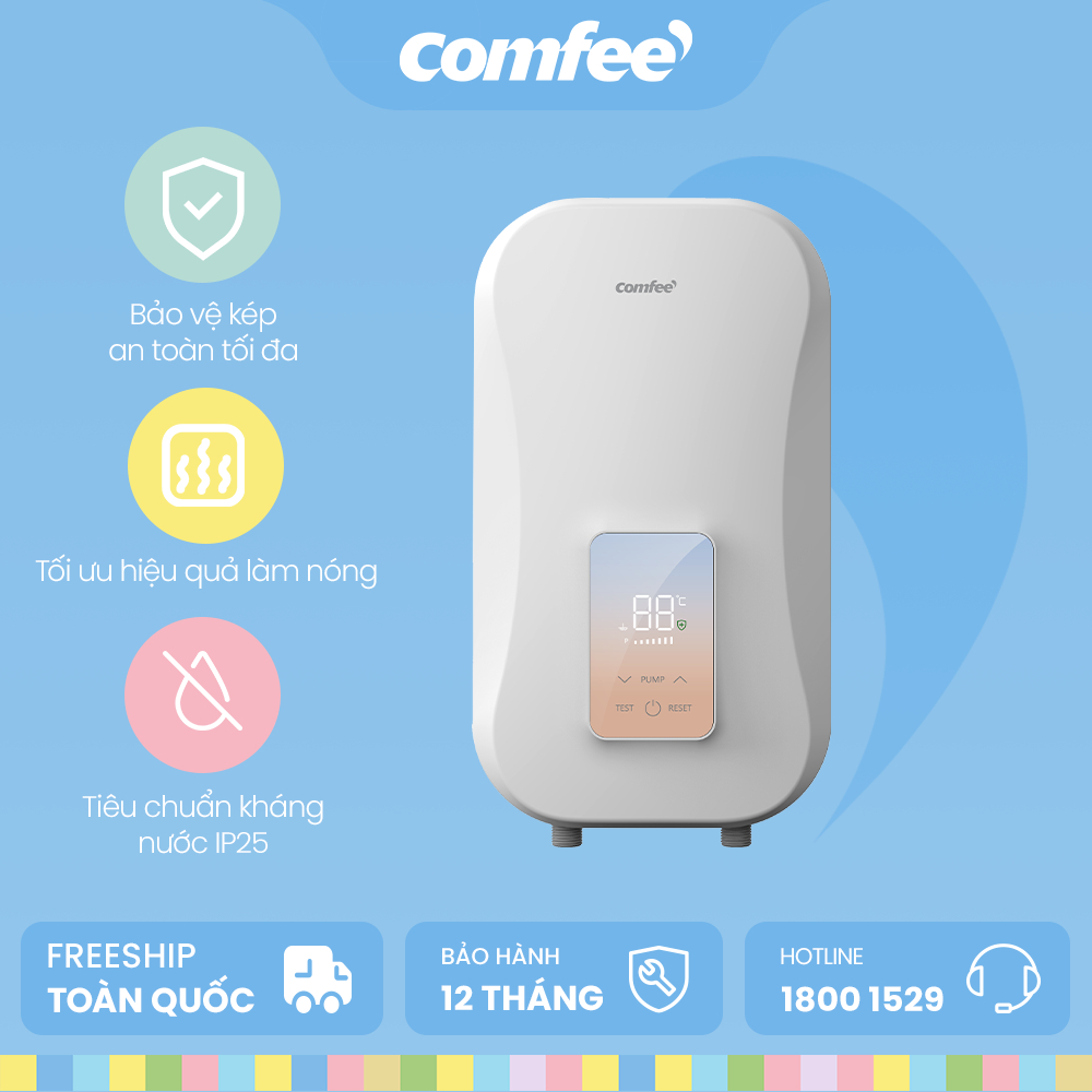 Máy tắm nước nóng trực tiếp COMFEE CWH-45EPGPVN(W)-CB - Hàng chính hãng bảo hành 2 năm | Shopee ...