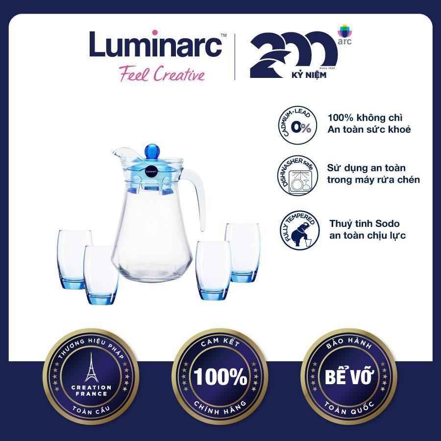Bộ Bình Ly Thủy Tinh Luminarc Arc Salto Blue 5 món - LUBIV6105 | Shopee Việt Nam