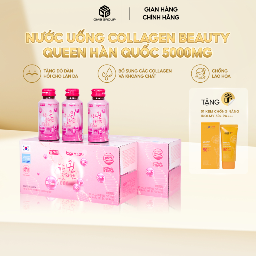 [ 2 Hộp ] Nước uống đẹp da giảm lão hóa COLLAGEN BEAUTY QUEEN 5000mg ...