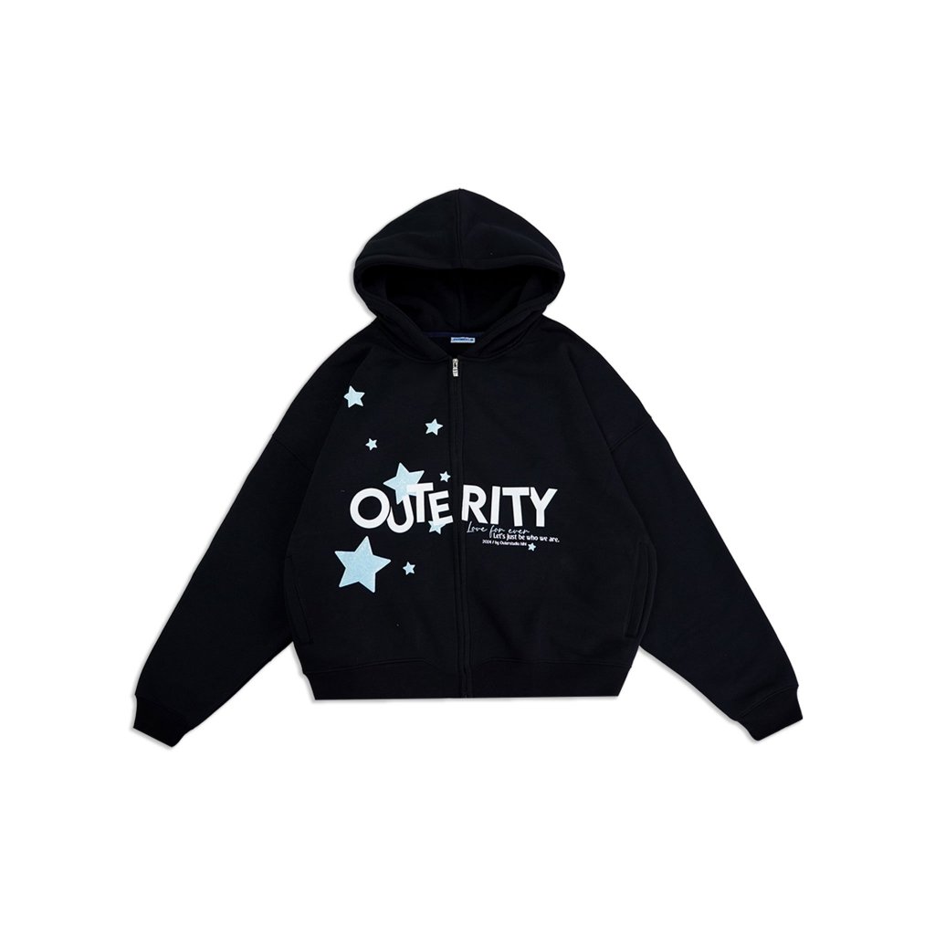 Áo Khoác Outerity Hoodie Blink Star | Mũ to dày dặn bigsize | Localbrand 2024 | Shopee Việt Nam