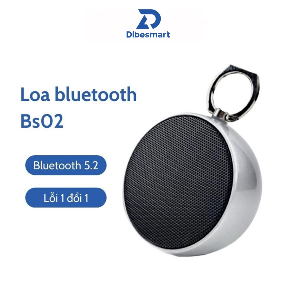 Loa bluetooth mini BS01 DIBESMART, có móc treo tiện lợi và khe cắm thẻ ...