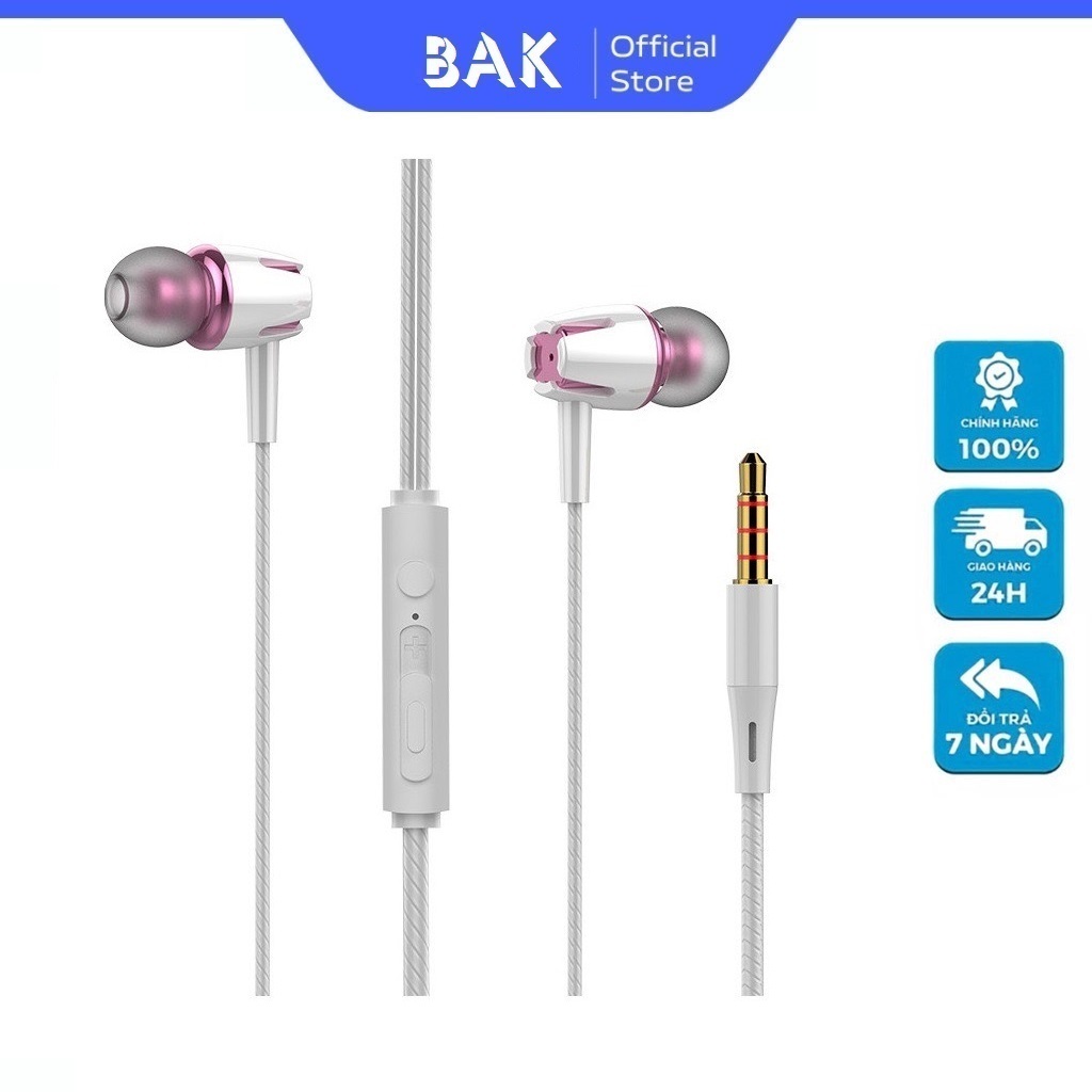 SU16 Tai nghe Gaming BAK B6 Có Dây Nhét Tai Chơi Game Chống Ồn Có Mic ...