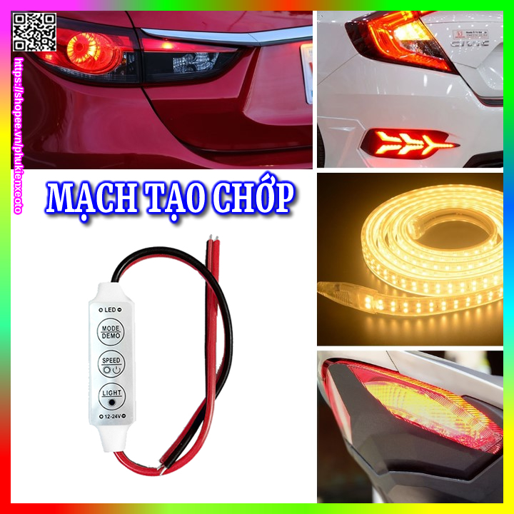 Mạch chớp F1 đèn hậu nháy, đèn phanh nháy ô tô xe máy wave, dream, vision, sh, exciter, air ...