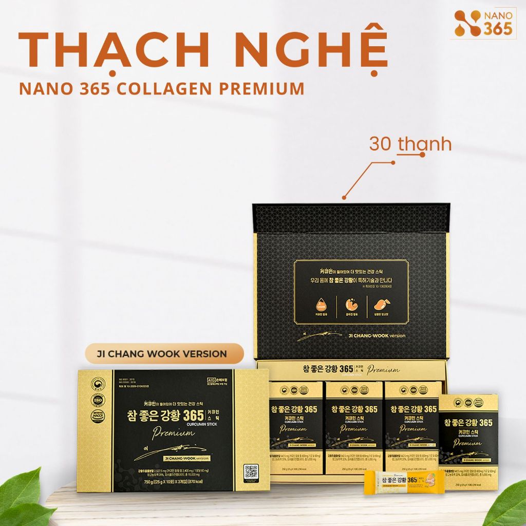[Combo] 3 hộp thạch Nghệ Nano 365 Collagen Premium - Vị xoài - 30 thanh - 750g | Shopee Việt Nam