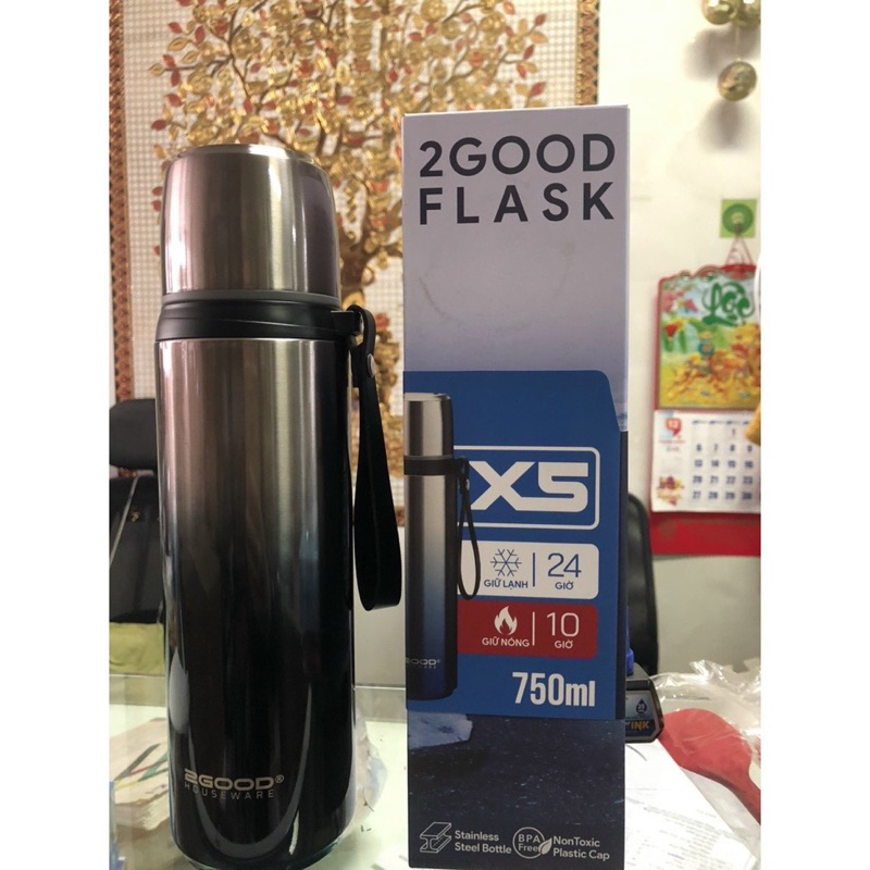 Bình Giữ Nhiệt 2Good X5 - 750ml, Giữ Nhiệt 12h-24h, inox 304 - Hàng Chính Hãng Bảo Hành 1 Năm ...