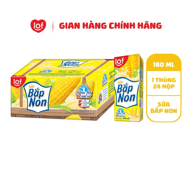Thùng 24 Hộp Sữa Bắp Non Lif 180ml (HSD: 01/2025) | Shopee Việt Nam