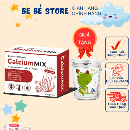 Canxi hữu cơ Calcium MIX nhập khẩu Ba Lan, bổ sung canxi, magie, D3, K2 ...