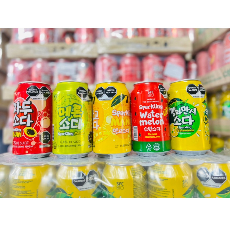 [Thùng 24 lon] Nước Soda Trái Cây SFC Hàn Quốc 350ml | Shopee Việt Nam