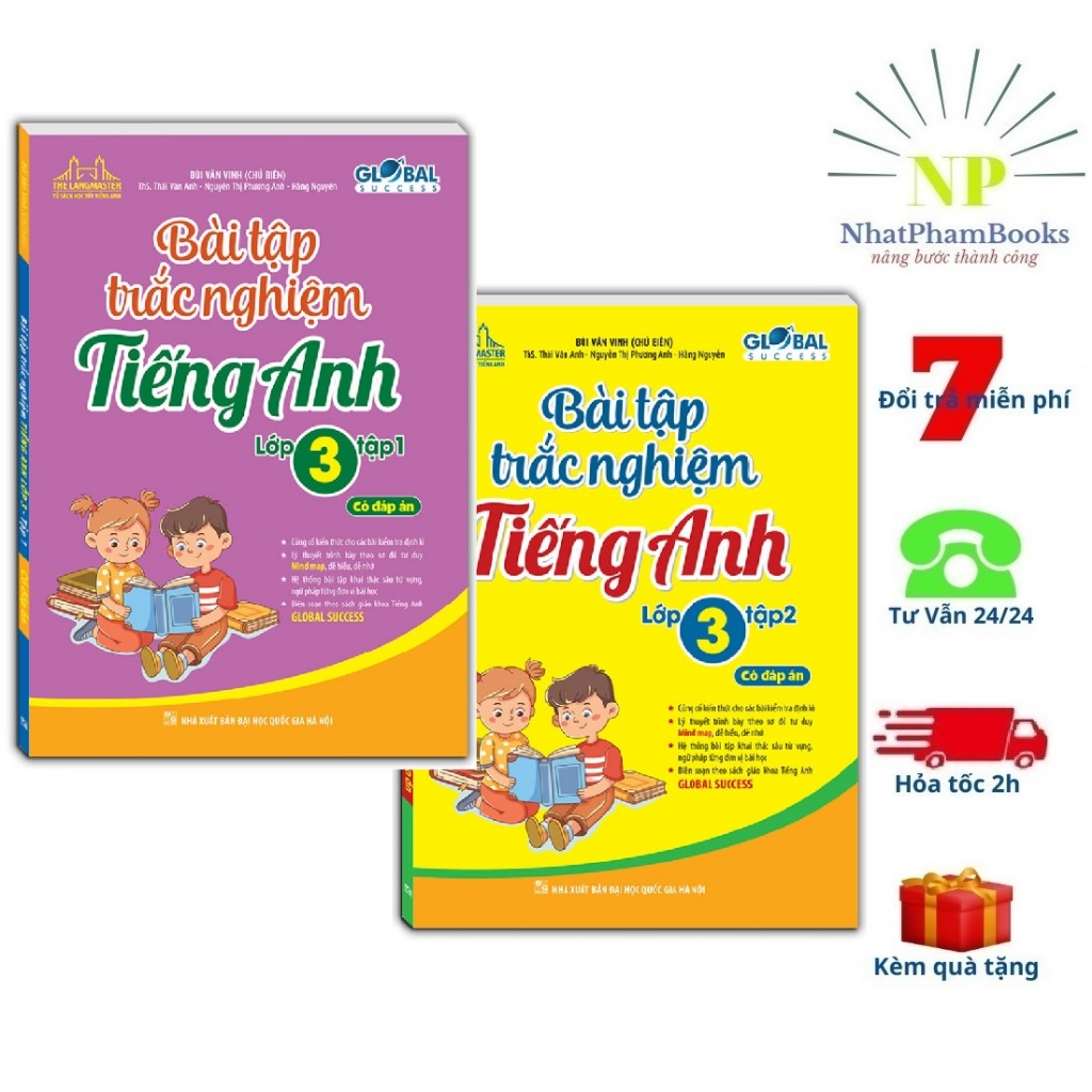 sách - combo 2c GLOBAL SUCCESS Bài tập trắc nghiệm tiếng anh lớp 3 tập ...