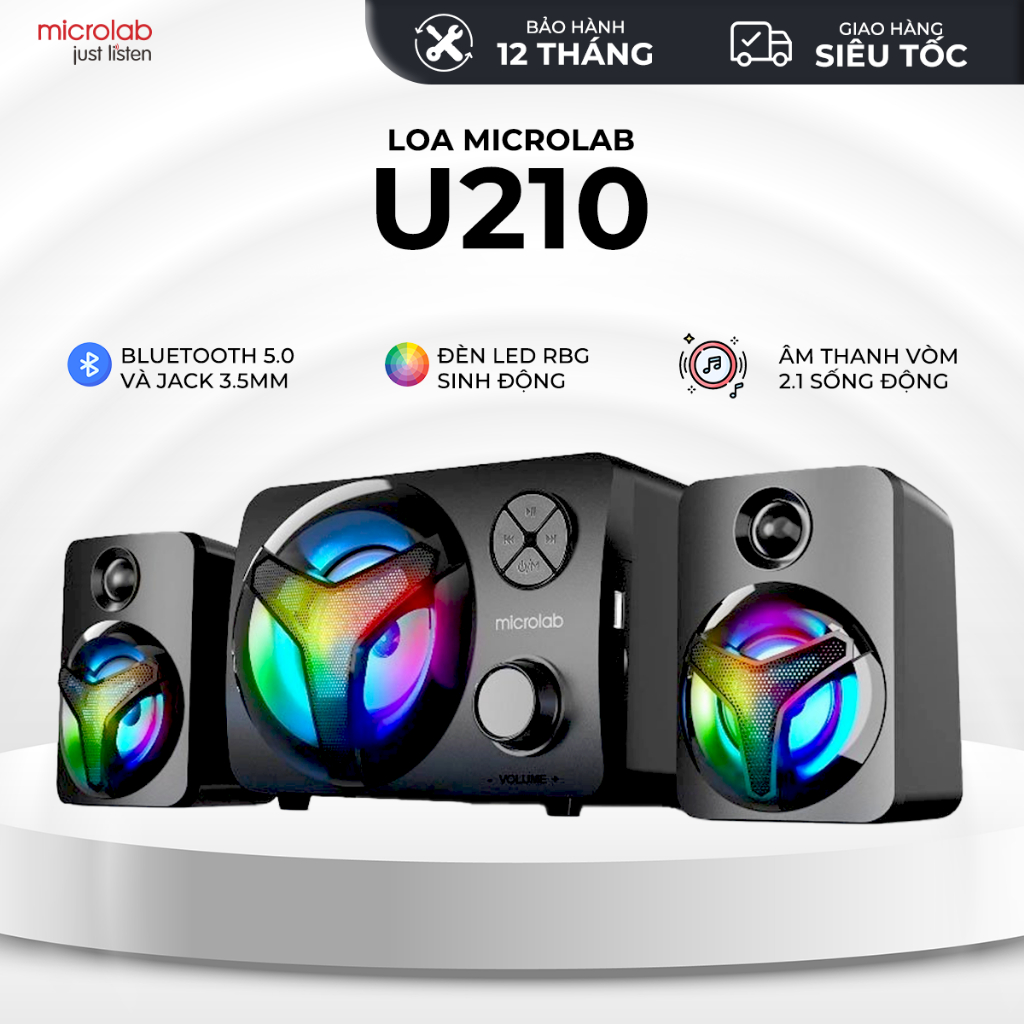 Loa Vi Tính Bluetooth Microlab U210/2.1, 11W, (Bluetooth/TF/USB/ FM ...