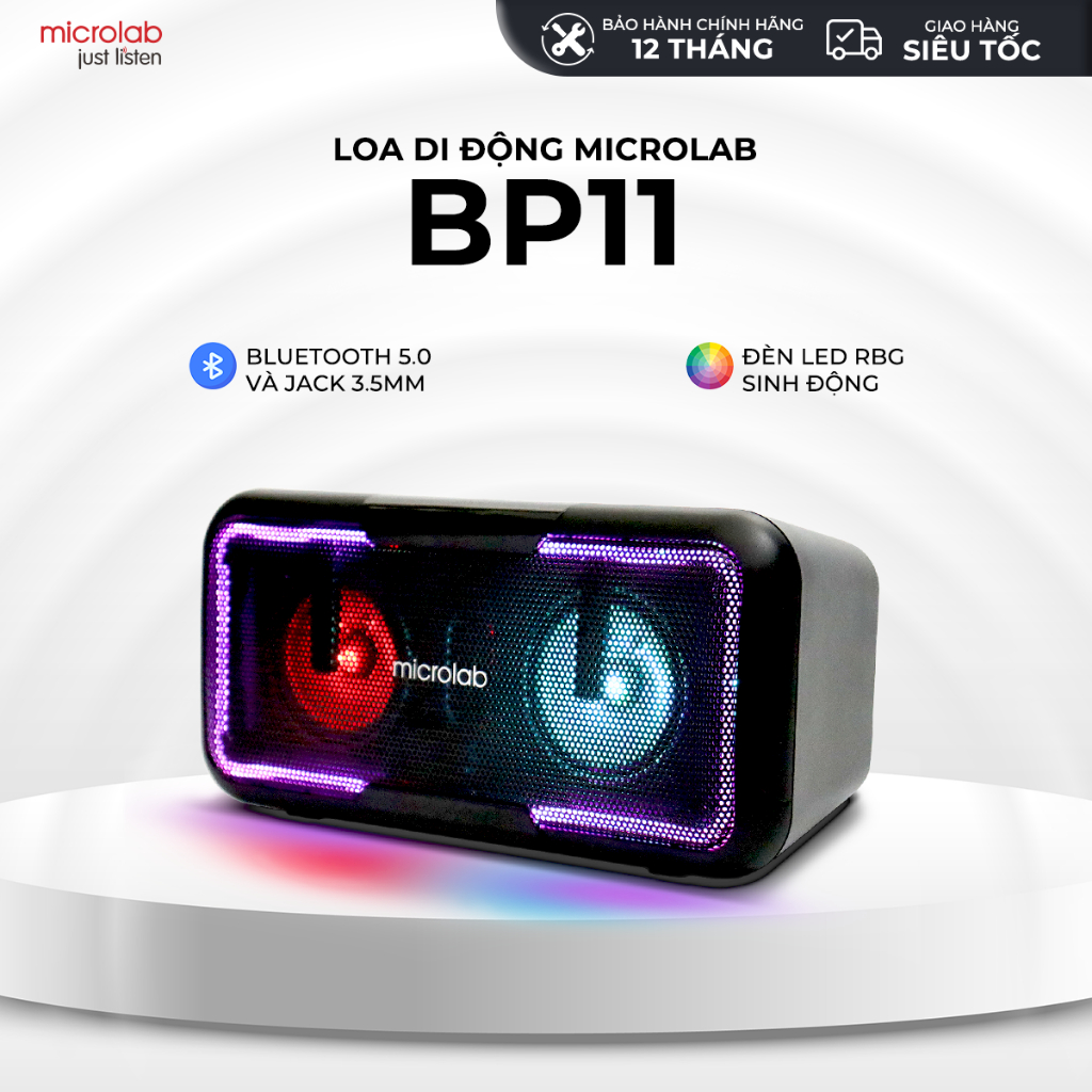 Loa Party Bluetooth Microlab BP11, Công Suất 8W x 2, Pin 1800mAh - Hàng Chính Hãng | Shopee Việt Nam